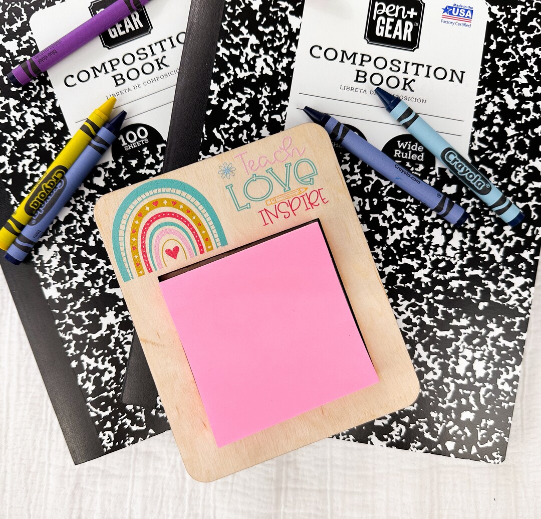Teacher Appreciation Gift, Post It Note Holder, Sticky Pad Holder ...