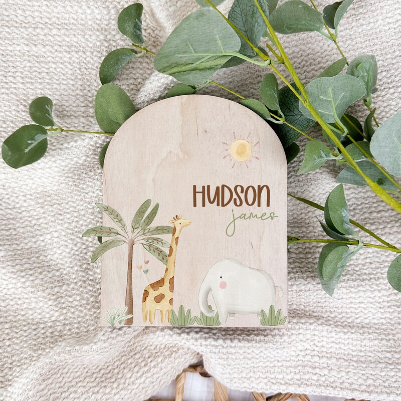 Safari Name Sign - Etsy