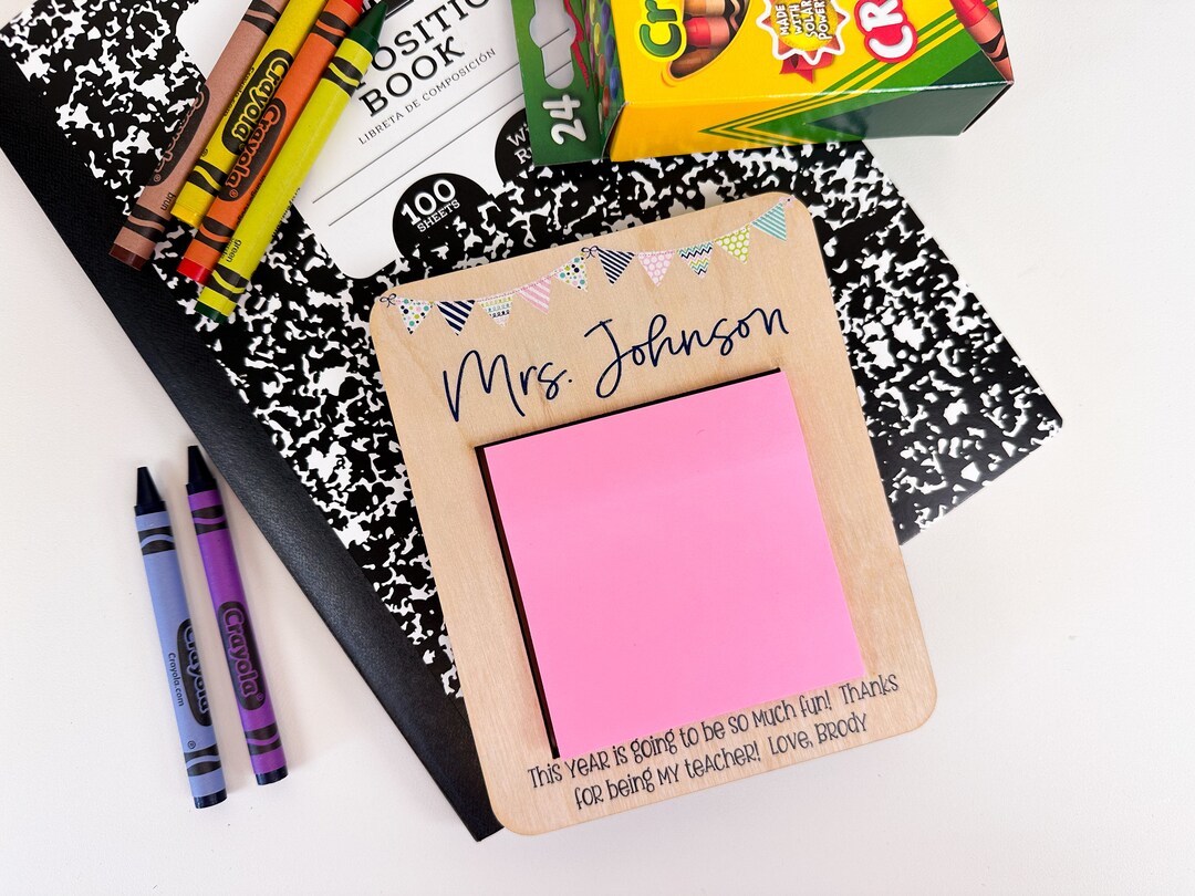 Teacher Appreciation Gift, Sticky Note Holder, Teacher Gift ...