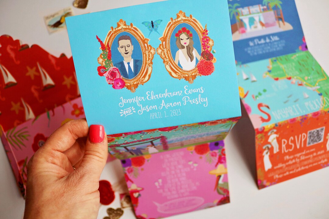 SAMPLE, Tri-fold Wedding Invitation, Folded Wedding Invitations ...