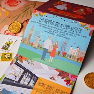 SAMPLE, Tri-fold Wedding Invitation, Folded Wedding Invitations ...