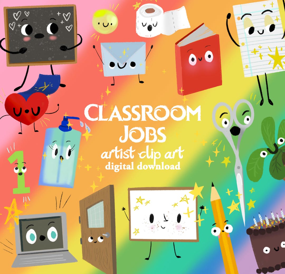 Classroom Jobs Clipart: Teacher Illustrations (digital Download) - Etsy