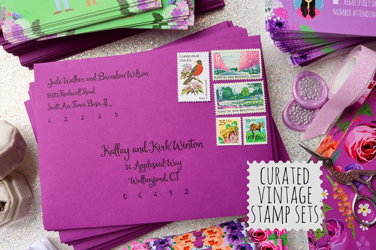 Vintage Stamps Curated Vintage Stamp Set Unused Vintage - Etsy