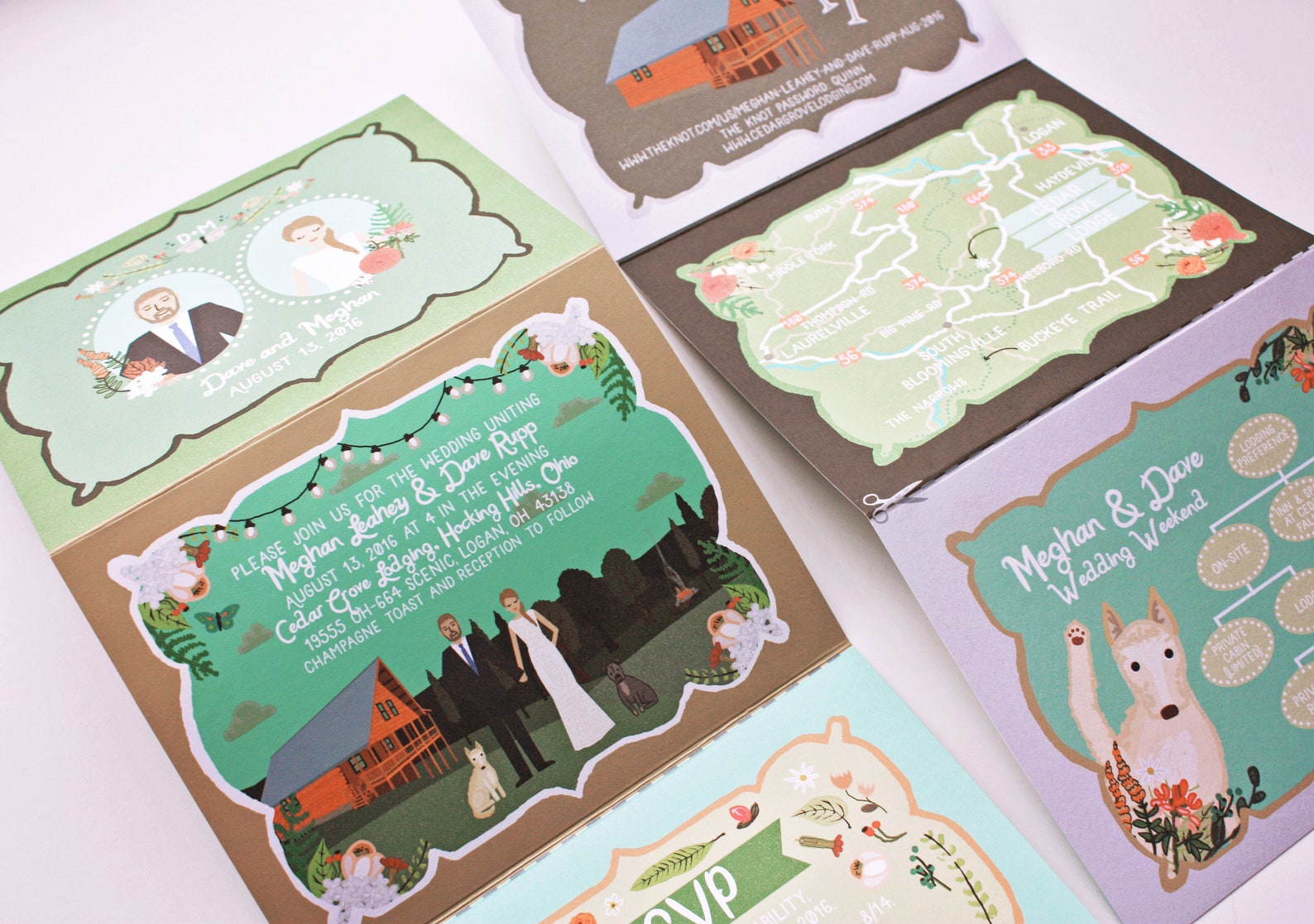 SAMPLE, Tri-fold Wedding Invitation, Folded Wedding Invitations ...