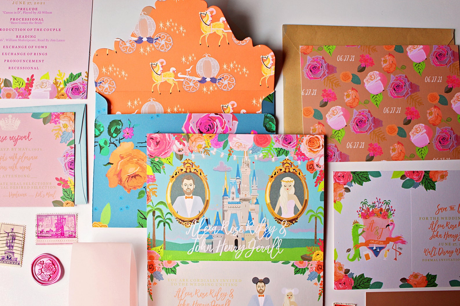 SAMPLE, Tri-fold Wedding Invitation, Folded Wedding Invitations ...