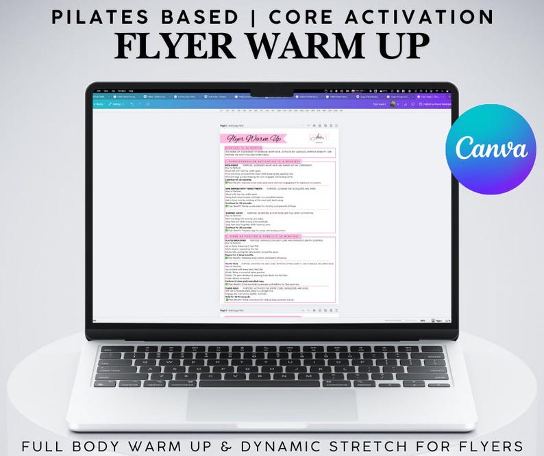 Ready to Use | Flyer Warm-up Template for Cheer Coaches | Editable ...