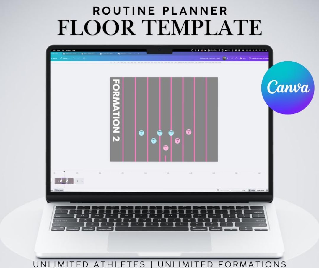 Cheer Formation Template for Coaches | Canva Editable Routine Planner ...
