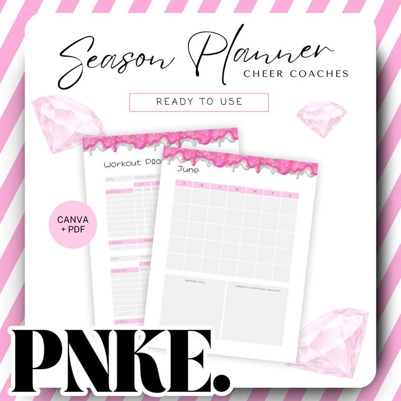 Cheer Coach Season Planner | Undated, Editable (PDF + Canva) - Etsy
