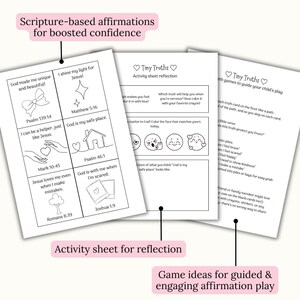 Printable Biblical Affirmation Cards for Kids | Christian Coloring ...