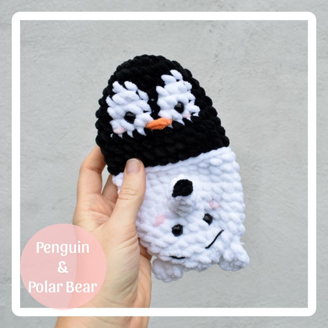 Reversible Penguin and Polar Bear Amigurumi Pattern – Cute 2-in-1 Plush ...