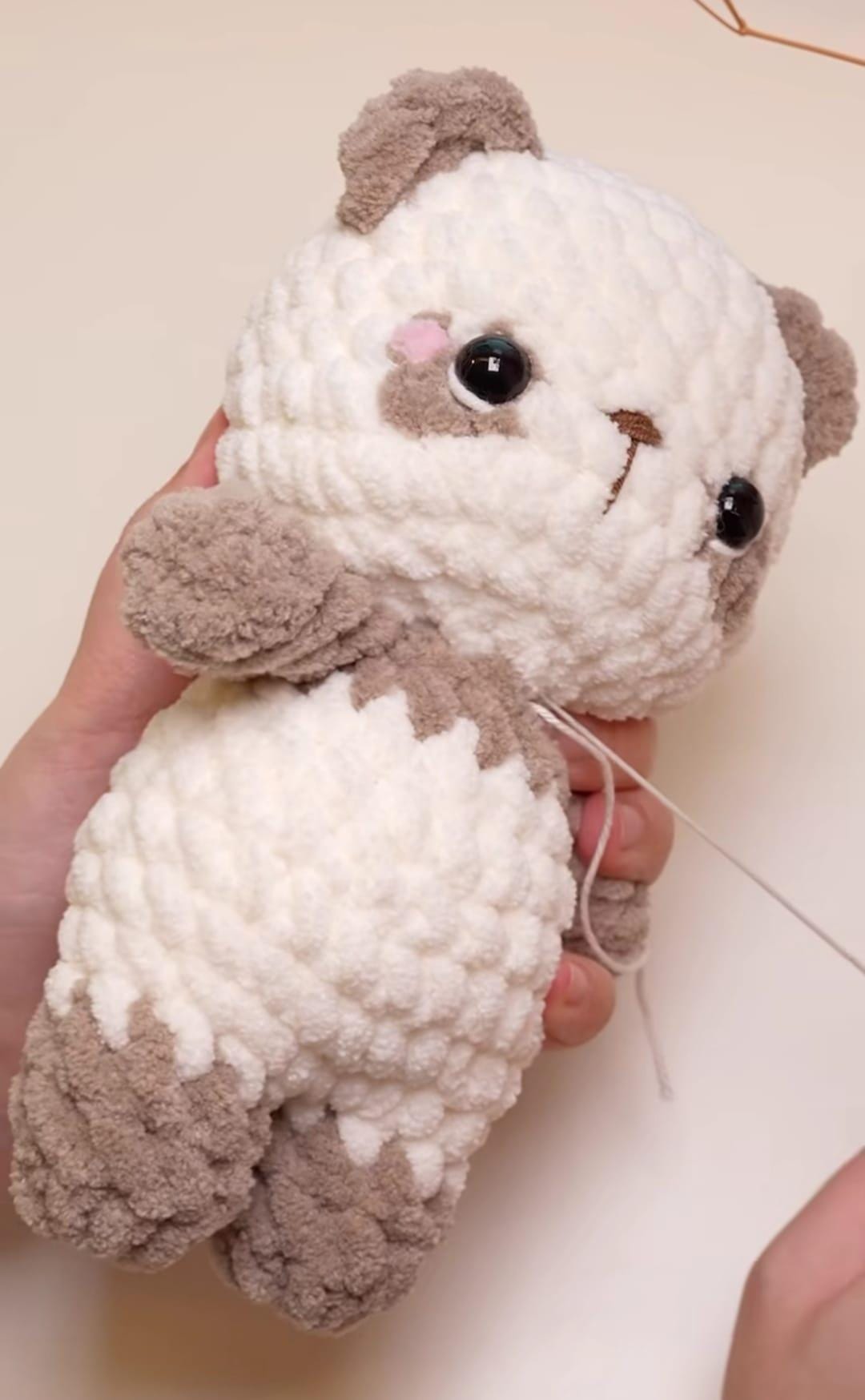 Cute Plush Panda Amigurumi Crochet Pattern PDF - Beginner Friendly Soft ...