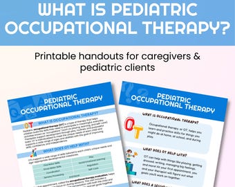 What is Occupational Therapy Parent Handout Pediatric Edition | OT ...