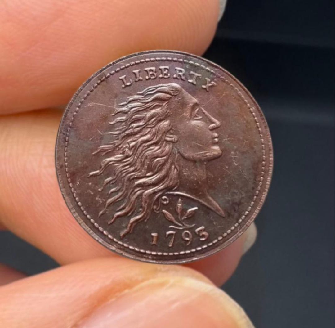 1793 Liberty Flowing Hair Dollar Coin-piece of Us History Commemorative ...