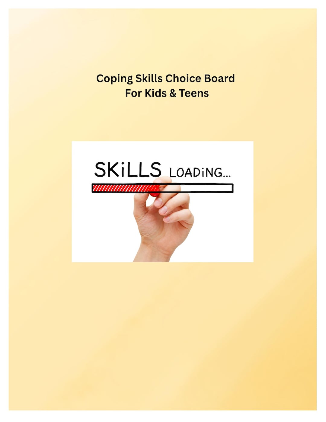 Coping Skills Choice Board | Calm Down Tools for Kids | School ...