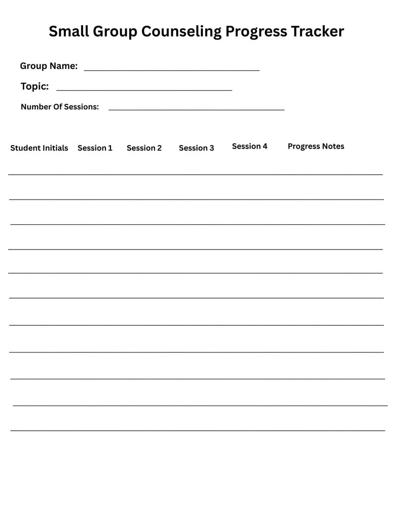 School Counselor Case Notes and Progress Tracking Toolkit Counseling ...