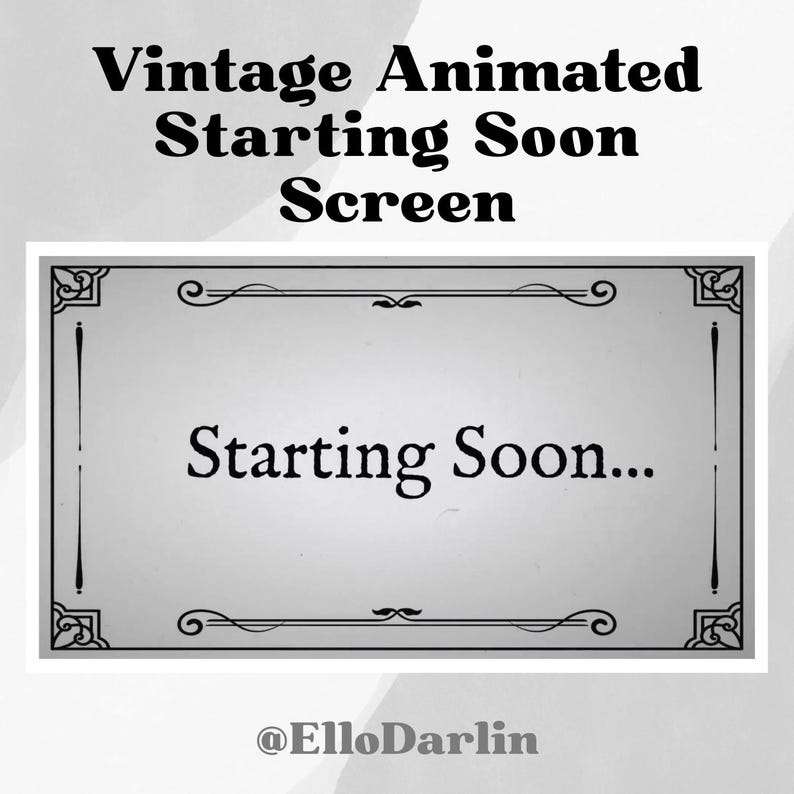 Old Film Vintage Twitch Screen | Live Screen | Starting Soon | Twitch ...