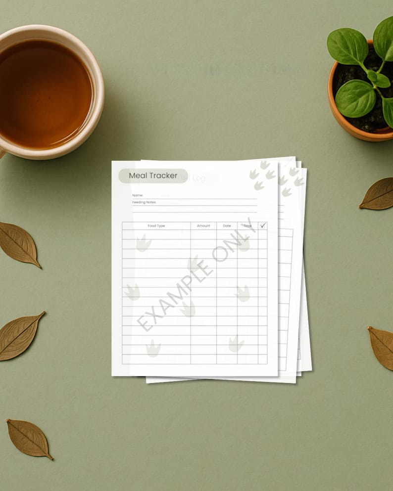 Reptile Care Planner | Printable Pet Log | Habitat, Feeding & Health ...