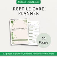 Printable Reptile Record - Etsy