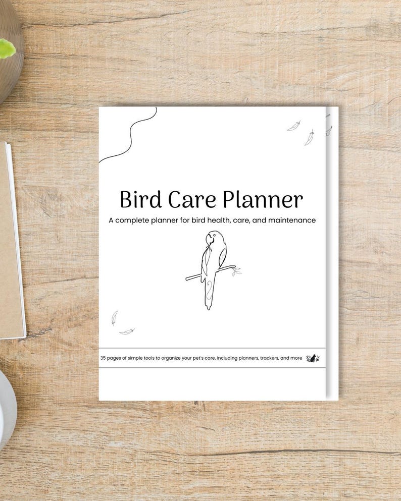 Bird Care Planner Printable | Avian Pet Organizer for Parrots ...