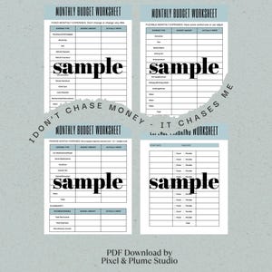 Budget Printable PDF Income Tracker Expense Tracker Planner for ...