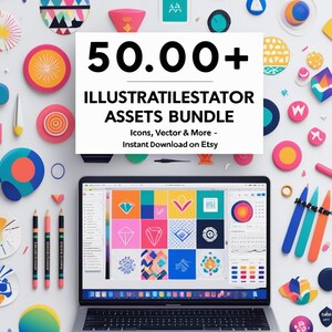 5000+ Adobe Illustrator Assets Bundle | Vector Icons, Patterns, Shapes ...