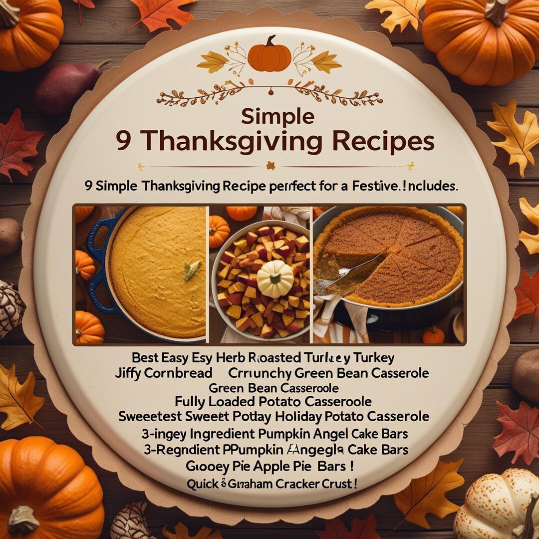 9 Simple Thanksgiving Recipes | Easy Holiday Meal Plan + Free Ebook of ...