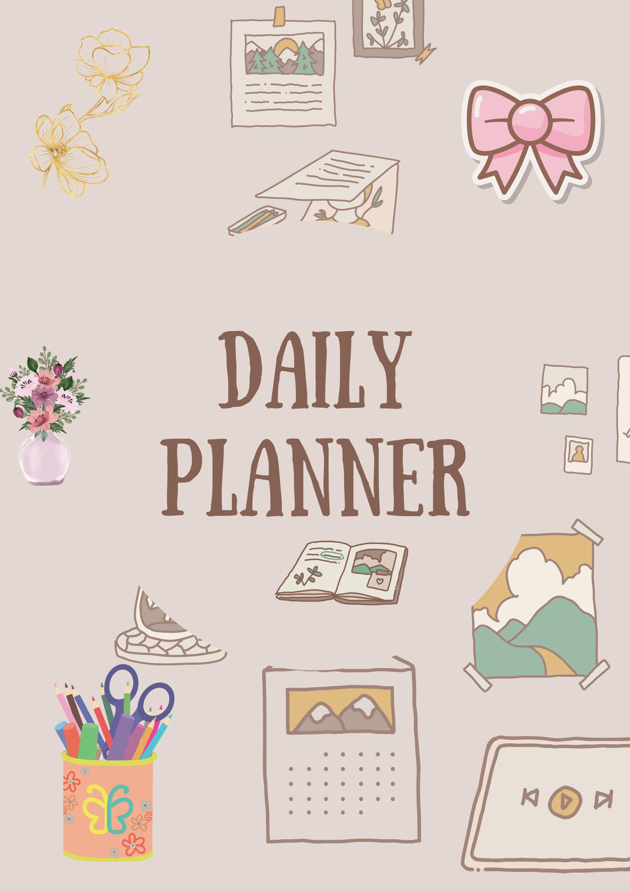 Printable Daily Planner Bundle – Goals, Study, Movies & Travel Tracking ...