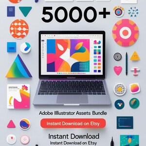 5000+ Adobe Illustrator Assets Bundle | Vector Icons, Patterns, Shapes ...