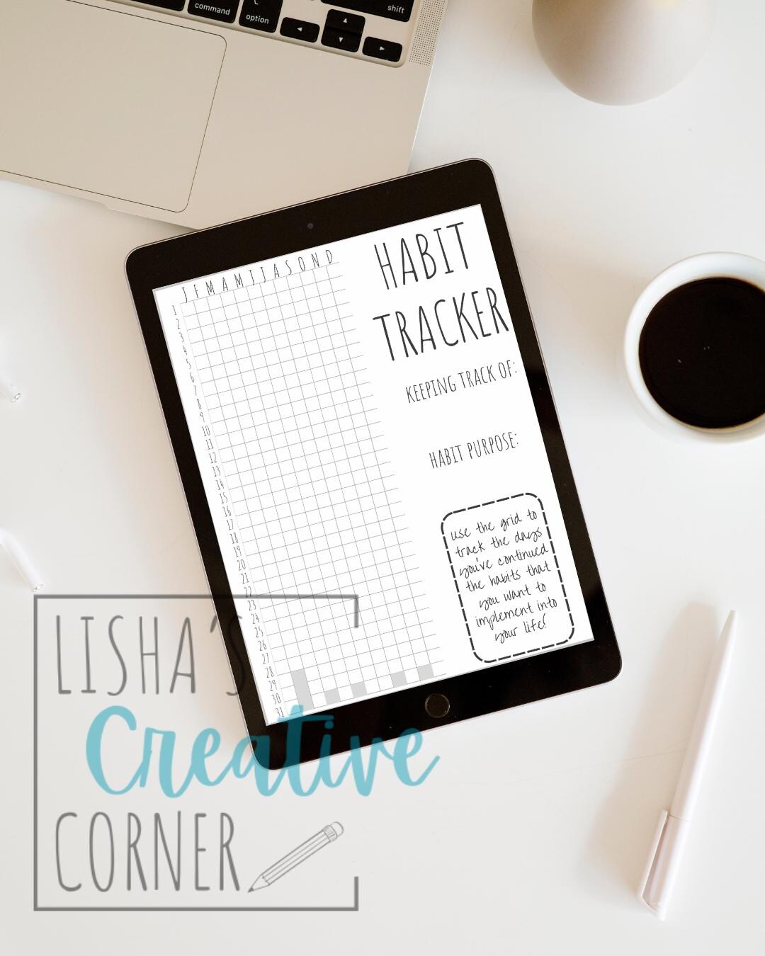 Printable Habit Tracker- a Year - 365 Days of Tracking - Etsy