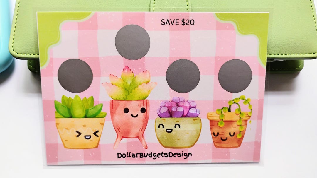 A5 Plant Scratch off Savings Challenge - Etsy