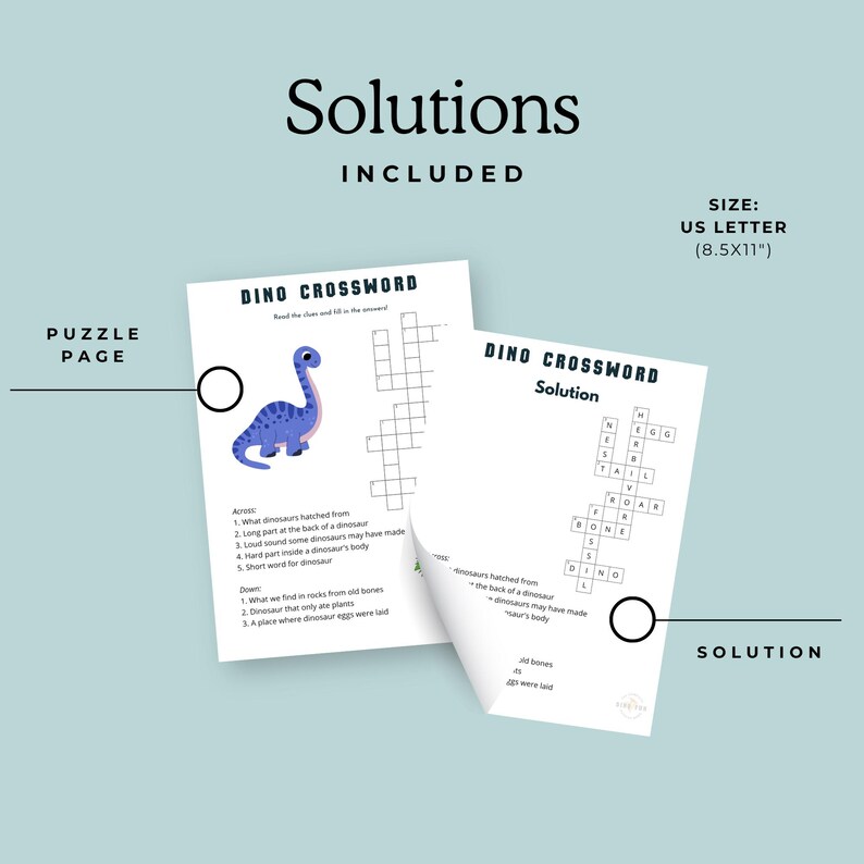 Dinosaur Activity Pack: Printable Kids Games & Coloring Pages (PDF ...