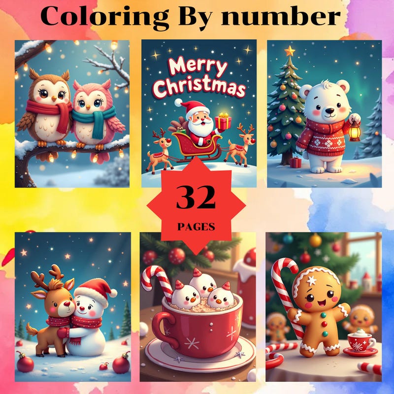 Christmas Paint by Number - Etsy