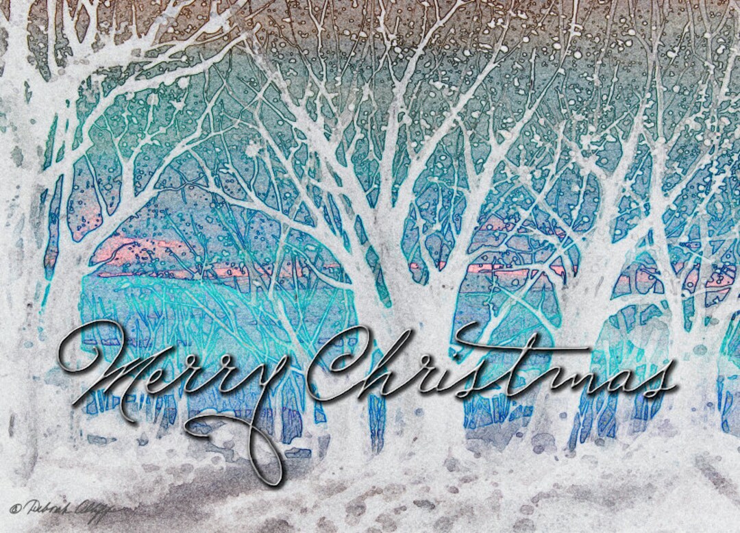 Winter Wonderland, Watercolor Christmas Cards, Greeting, 5x7 - Etsy