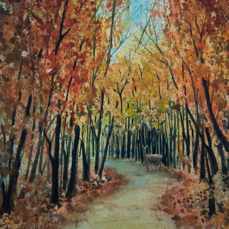 Fall Tree Painting - Etsy