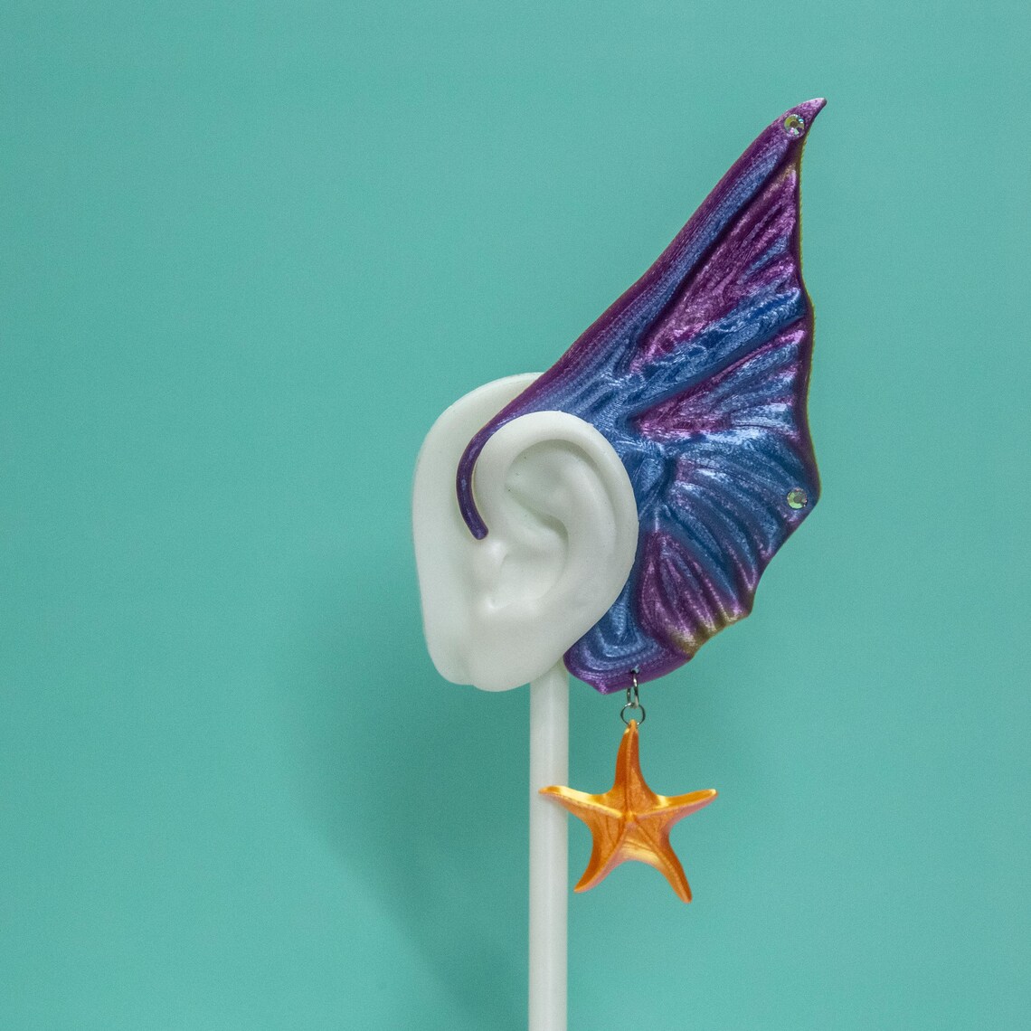 Sea Sprite Mermaid Ear Cuffs (set of 2) – Statement Fin With Starfish ...