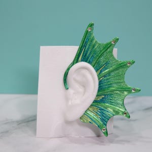 Mermaid Ear Cuffs: Crystal Fin,fantasy Jewelry (set of 2), No Piercing ...