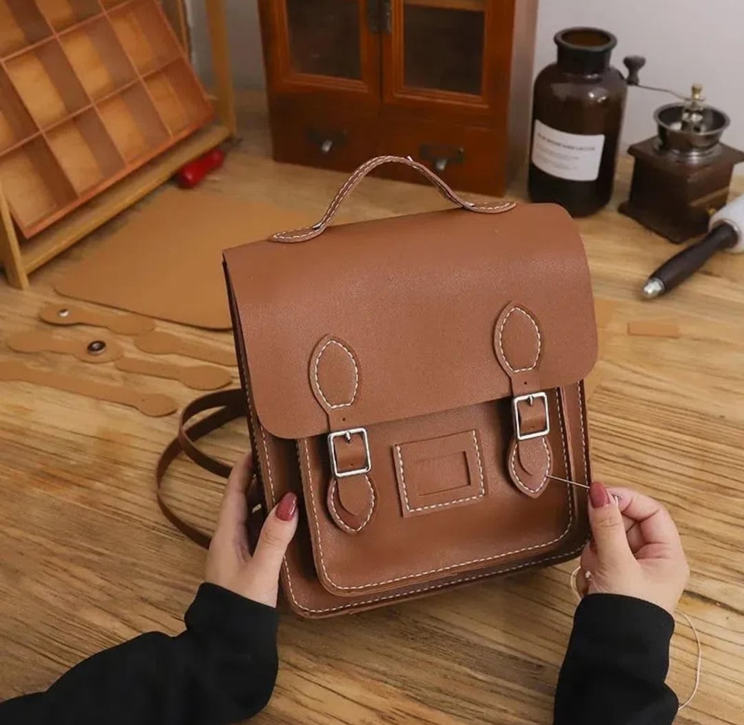 DIY Backpack Purse Bag Satchel Sewing Making Kit Pattern Wallet PU ...