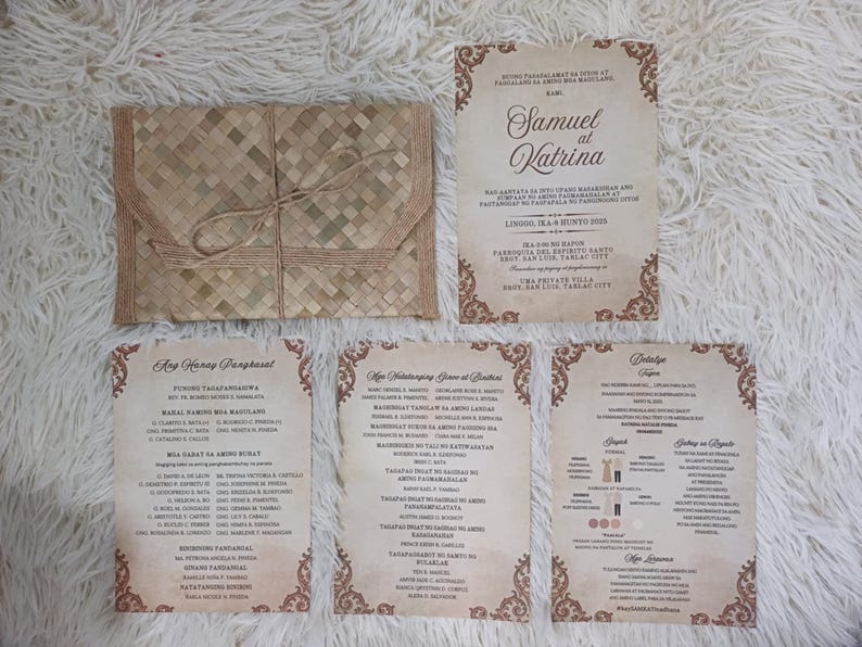 DIY Filipiniana Tagalog Wedding Invitation Template, DIY Filipino ...