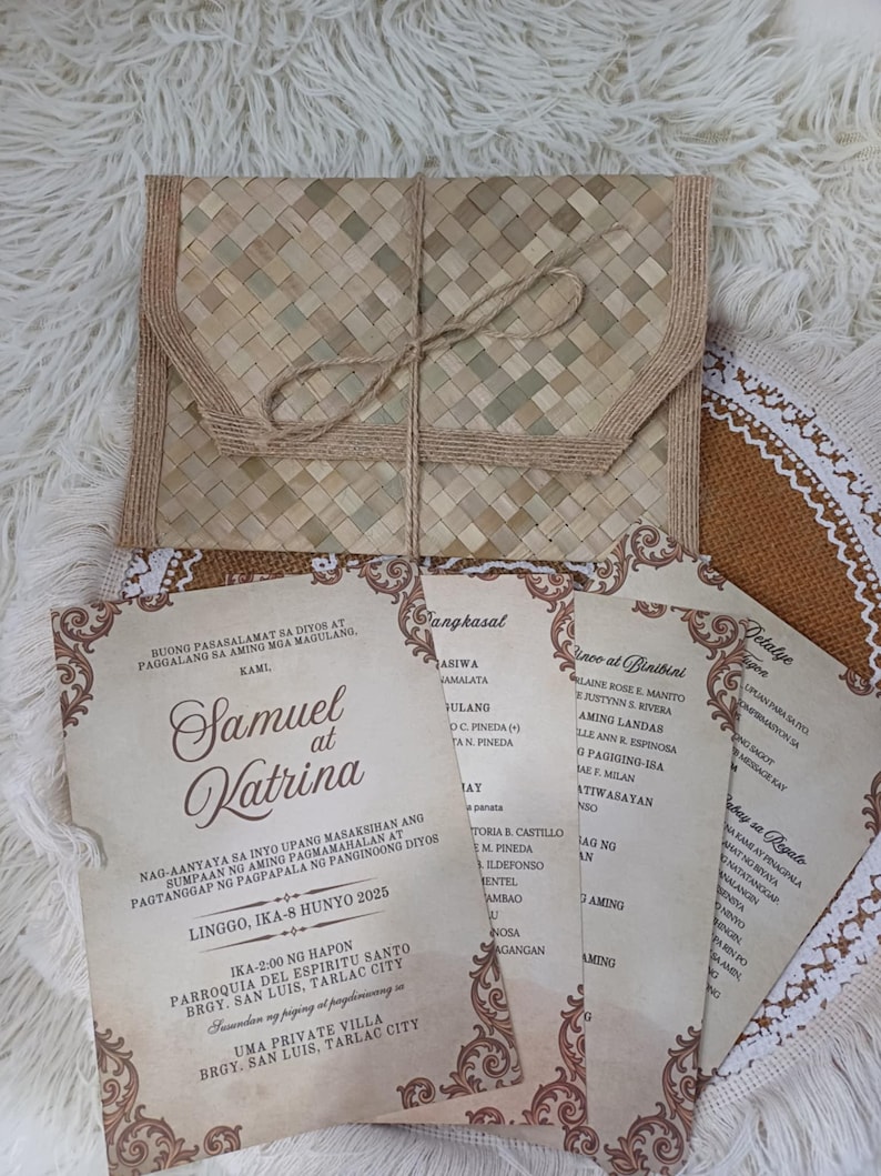 DIY Filipiniana Tagalog Wedding Invitation Template, DIY Filipino ...