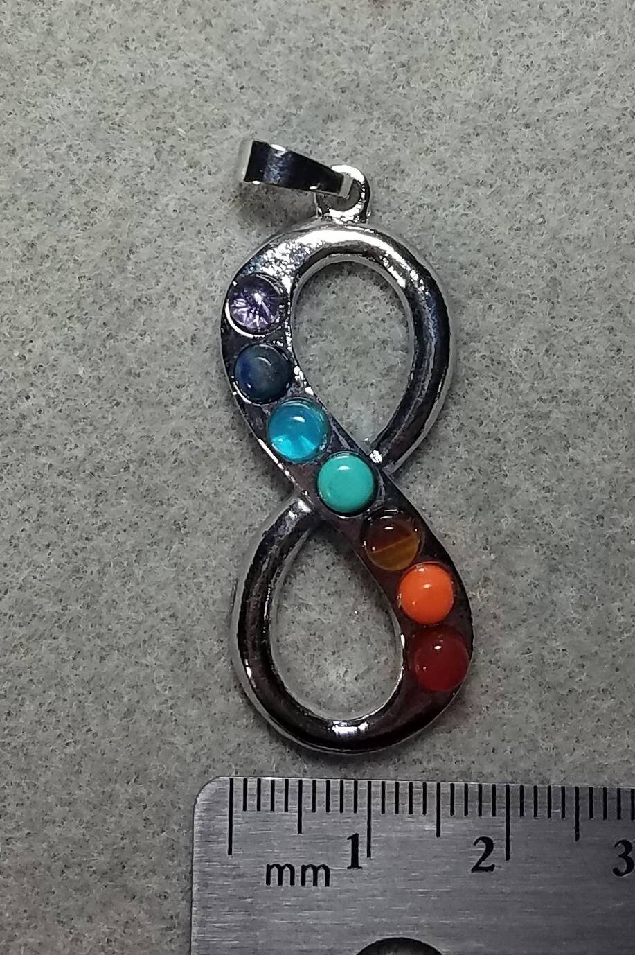 Infinity chakra pendant infinity charm semi-precious stone | Etsy
