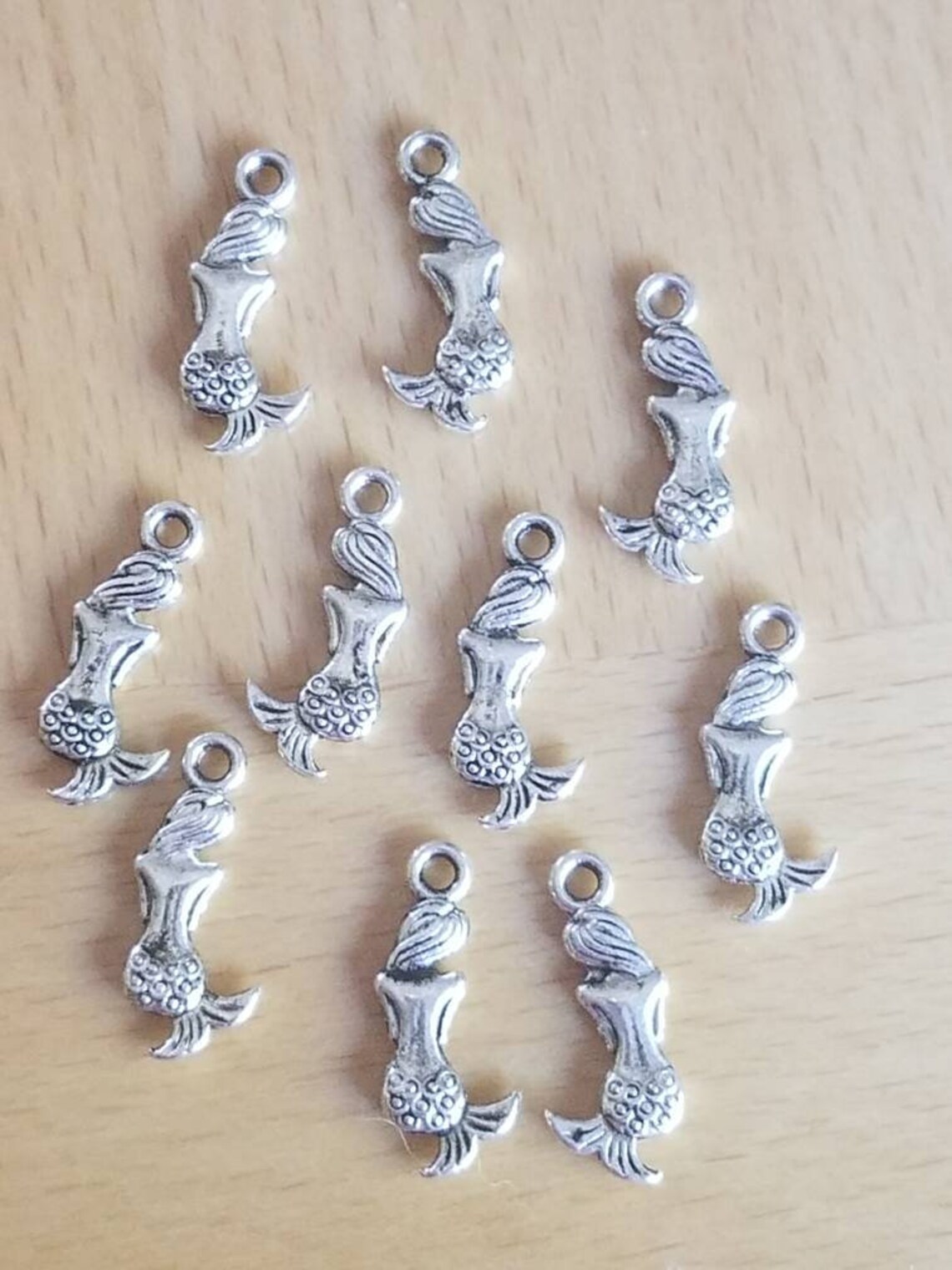 20 Pk Small Mermaid Charms, Mermaid Pendant, Siren, Myth, Fantasy, Sea ...