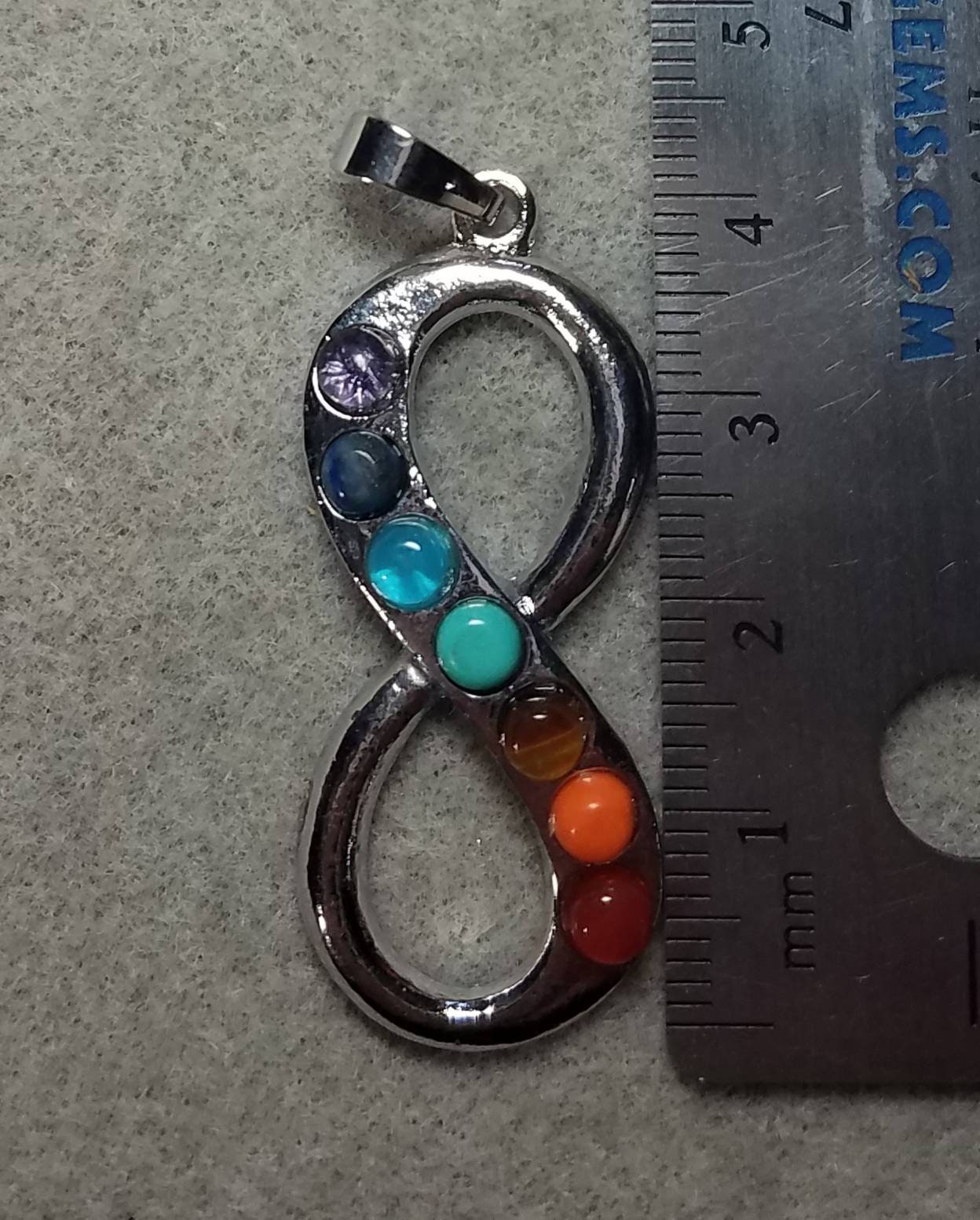 Infinity chakra pendant infinity charm semi-precious stone | Etsy