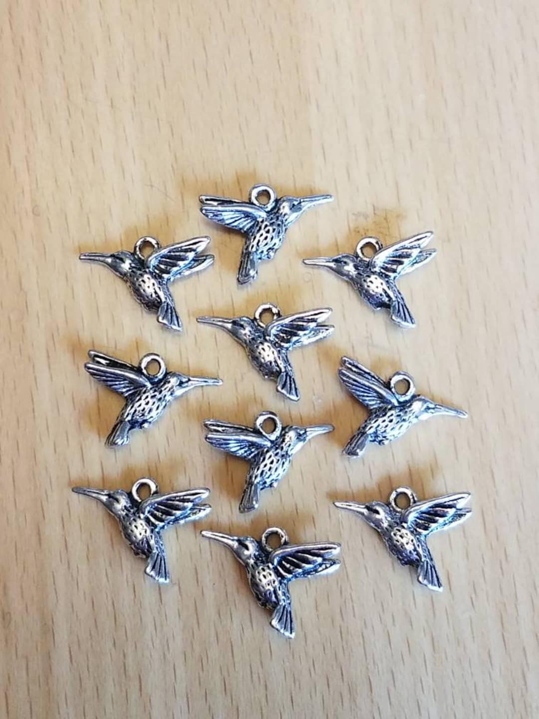 10 or 20 Pk 3D Hummingbird Charms, Bird, Garden, Animal, Charm, Pendant ...