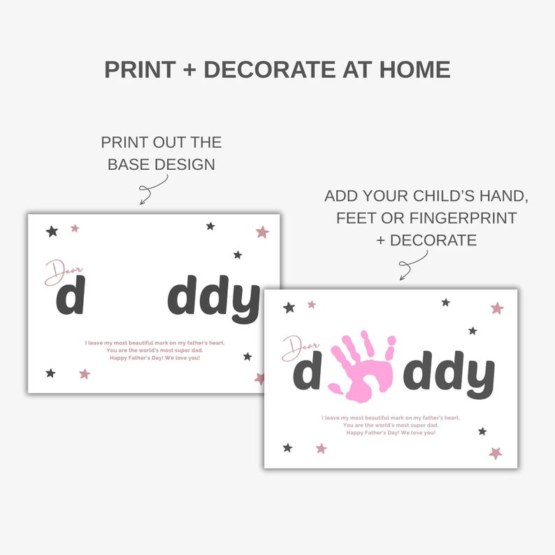 Fathers Day Handprint Printable Craft, Fathers Day Handprint Art, My ...