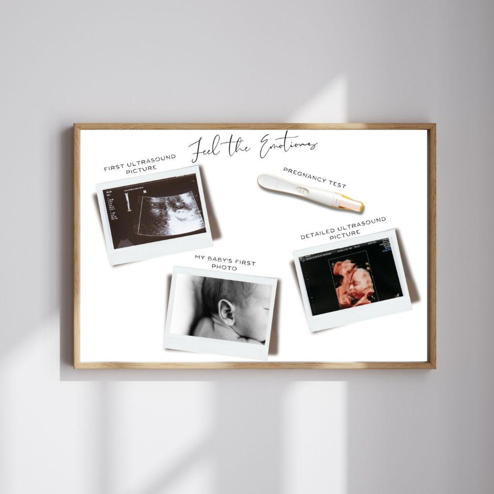 Pregnancy Keepsake Frame | Baby’s First Photo Ultrasound & Test Display ...