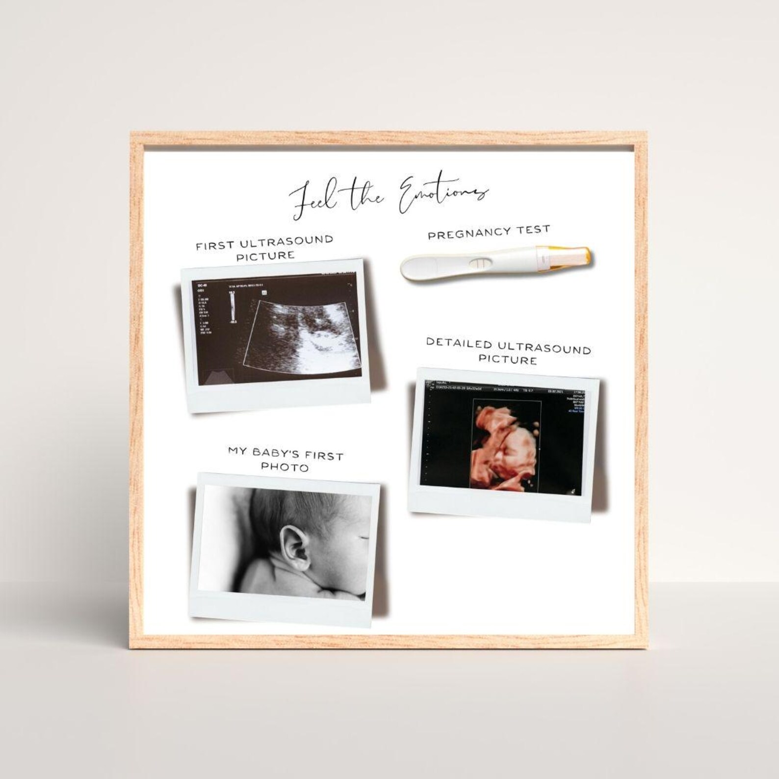 Pregnancy Keepsake Frame | Baby’s First Photo Ultrasound & Test Display ...