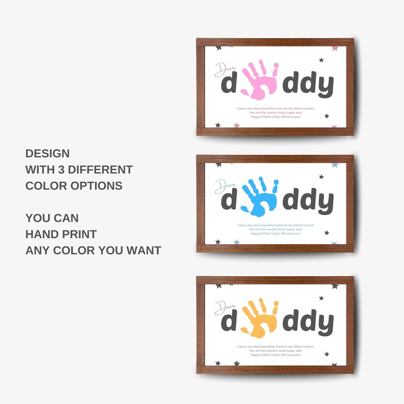 Fathers Day Handprint Printable Craft, Fathers Day Handprint Art, My ...