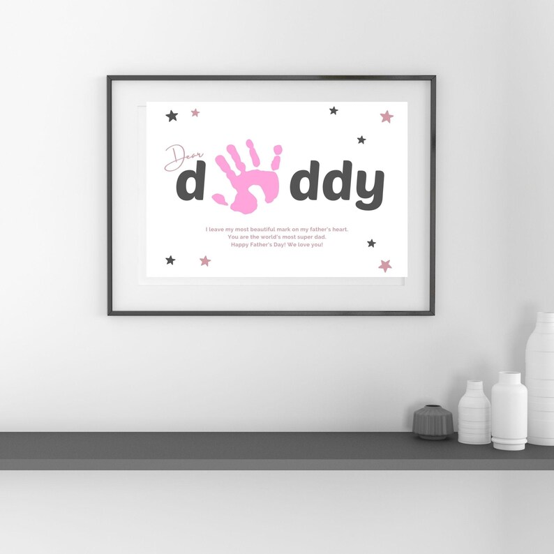 Fathers Day Handprint Printable Craft, Fathers Day Handprint Art, My ...