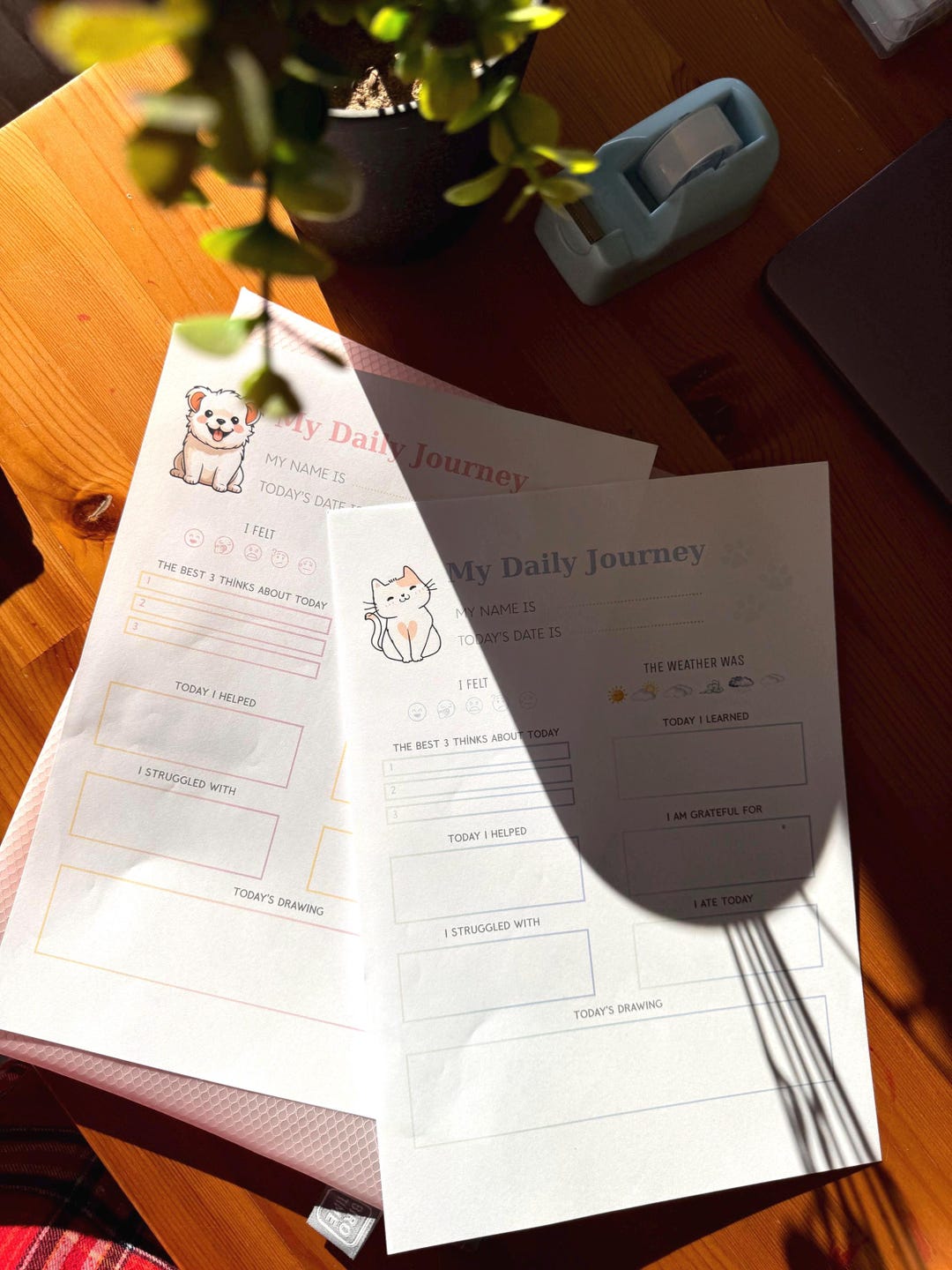 Kids Daily Gratitude Journal: Activity Drawing Page (digital Download ...