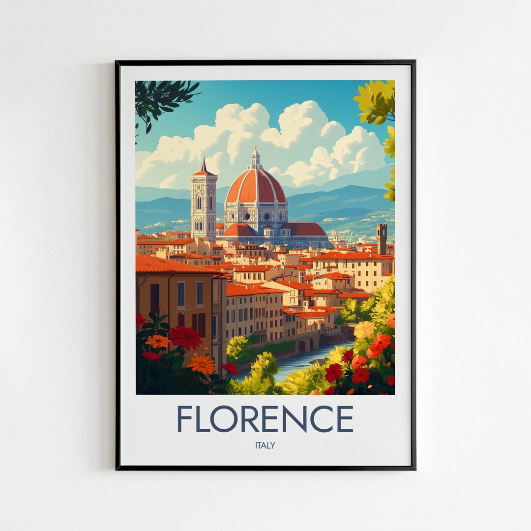 Florence Poster, Travel Poster, Florence, Florence Illustration ...